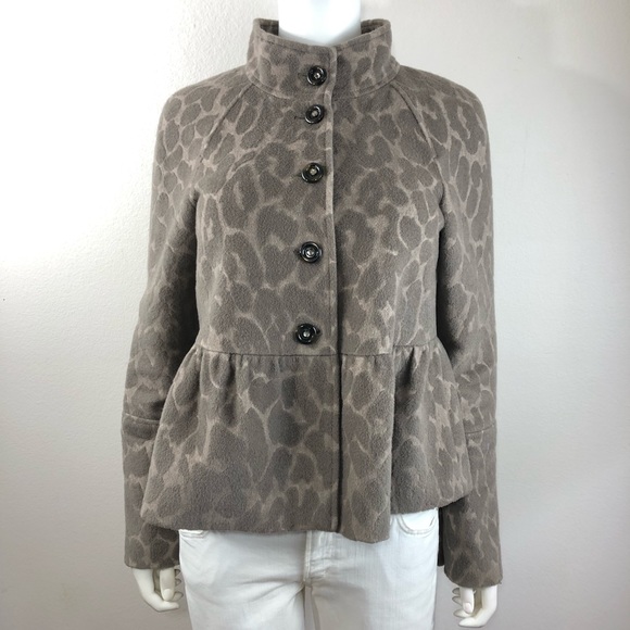 Rebecca Taylor | Jackets & Coats | Rebecca Taylor Leopard Woolangora ...
